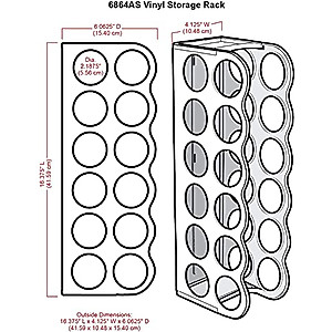ArtBin 6864AS Vinyl Storage Rack, Stores 12 Vinyl Rolls, White