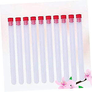 CORHAD 10 Pcs Needle Organizer Craft Storage Containers Clear Jar Bottles for Needles Storage Sewing Needle Case Tube Gummy Container with Lid Transparent Dispenser Test Tubes with Lids