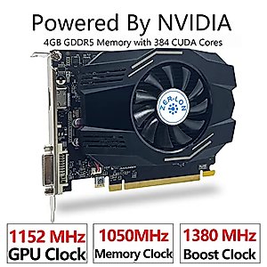 ZER-LON GeForce GT 1030 Graphics Card, 4GB 64Bit GDDR4, PCIe 3.0 x4, HDMI/DVI-D, DirectX 12, GPU Boost 3.0, Computer Gaming Video Card, Desktop GPU, Support 4K
