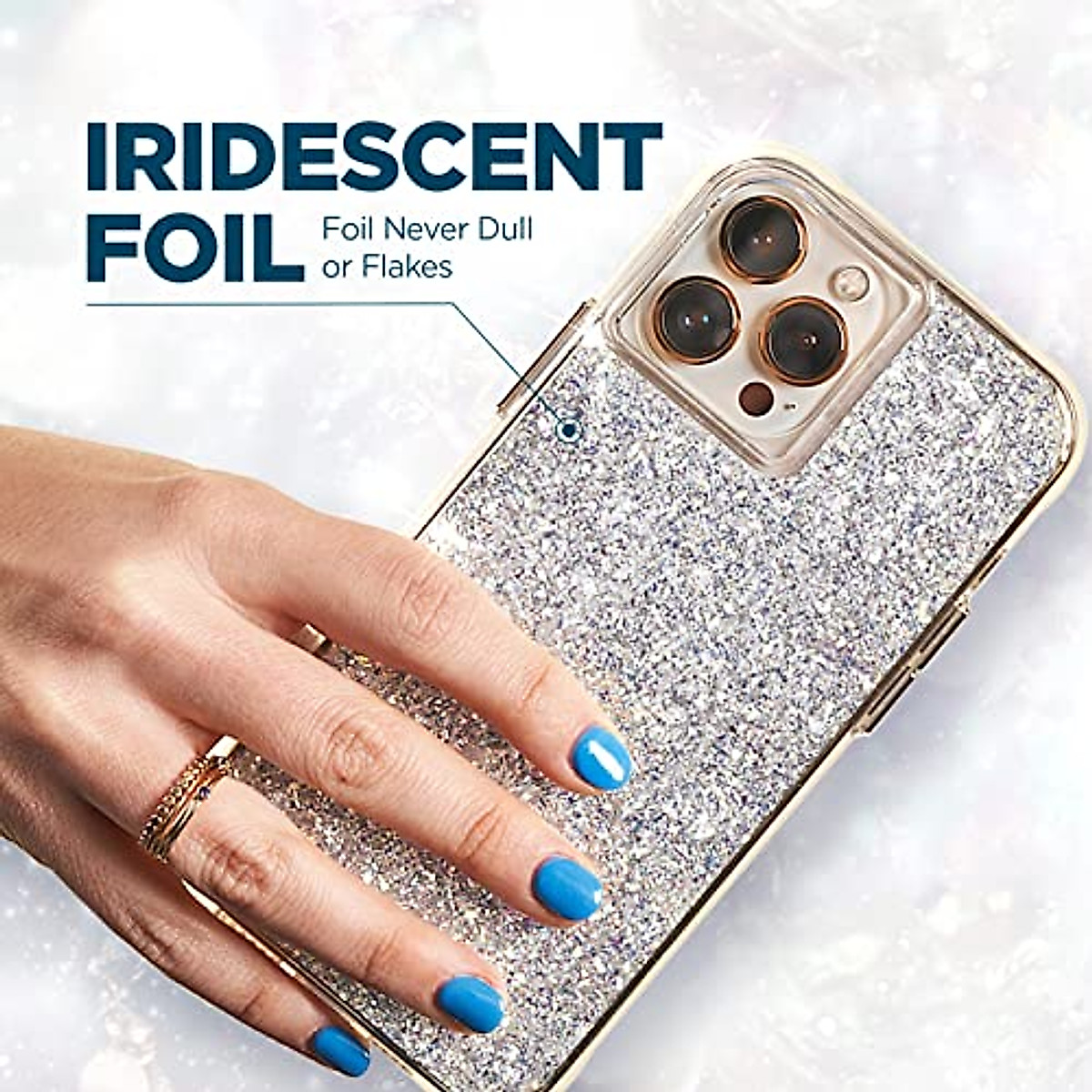 Case-Mate iPhone 13 Case for Women [10ft Drop Protection] [Wireless Charging] Twinkle Stardust Phone Case for iPhone 13 - Luxury Glitter iPhone Case - Shock Absorbing, Anti Scratch, Lightweight