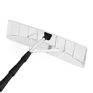 S AFSTAR Aluminum Roof Rake, 6.5’-21’ Telescoping Snow Roof Rake w/ 6’’ x 25’’Blade & Twist-N-Lock, Lightweight Snow Rake for House Proof, Debris, Leaves, Branches, Snow Removal