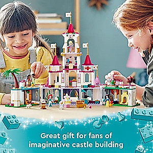 LEGO Disney Princess Ultimate Adventure Castle 43205 Building Toy with 5 Princess Mini-Dolls Including Ariel, Rapunzel and Snow White(Packaging May Vary)