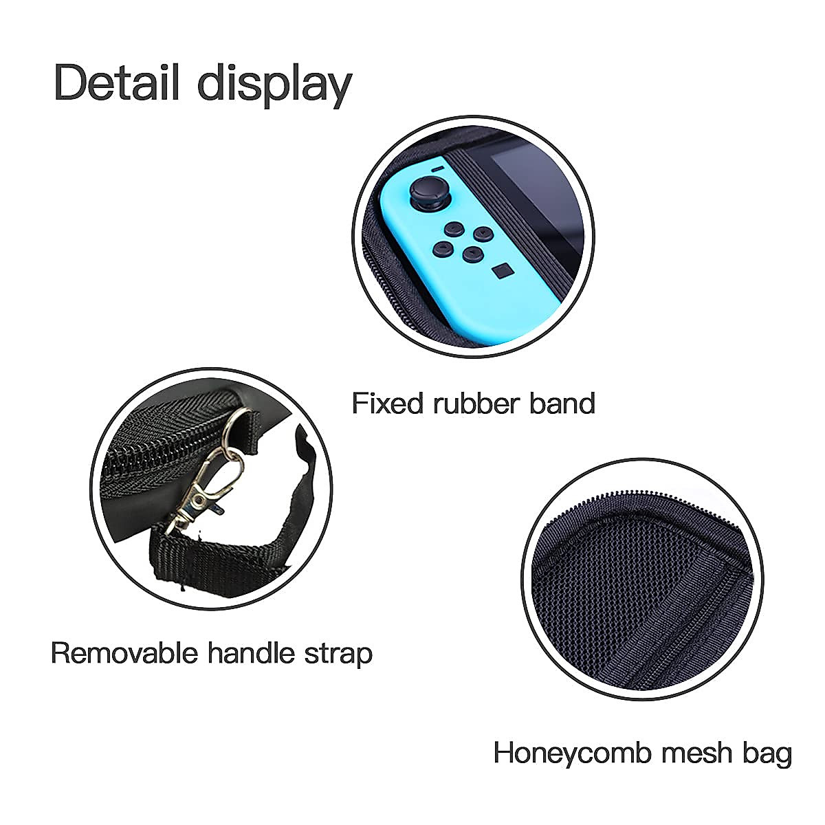 FWIW Cute Squirrel Acorns Carrying Case Compatible with Nintendo Switch / Switch OLED Protective Hard Shell Travel Bag, with 10 Games Card Slots for Switch Console & Accessories