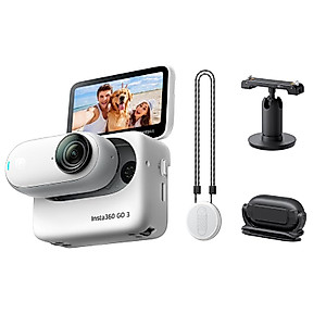 Insta360 GO 3 (64GB) – Small & Lightweight Action Camera, Portable and Versatile, Hands-Free POV, Mount Anywhere, Stabilization, Multifunctional Action Pod, Waterproof, for Travel, Sports, Vlog
