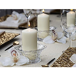 BOLSIUS Set of 12 Ivory Pillar Candles - Unscented 43 Hour Long Lasting Candles - 2.75-x 5-inch Dripless Clean Burning Smokeless Dinner Candle - Perfect for Weddings Parties and Special Occasions