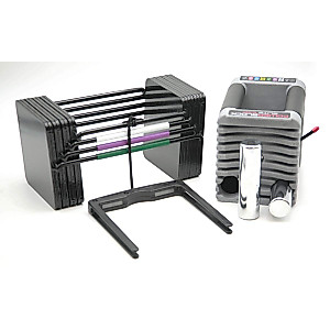 PowerBlock Elite EXP Adjustable Dumbbells, Sold in Pairs, Stage 1, 5-50 lb. Dumbbells, Durable Steel Build, Innovative Workout Equipment, All-in-One Dumbbells, Expandable with Expansion Kits