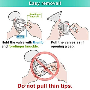 Nenesupply Duckbill Valves Compatible with Ameda MYA and Ameda MYA Pro Breastpumps. Replacement Kit for Ameda MYA and Ameda Pump Parts Replace Ameda Valves Compatible with Ameda Flange