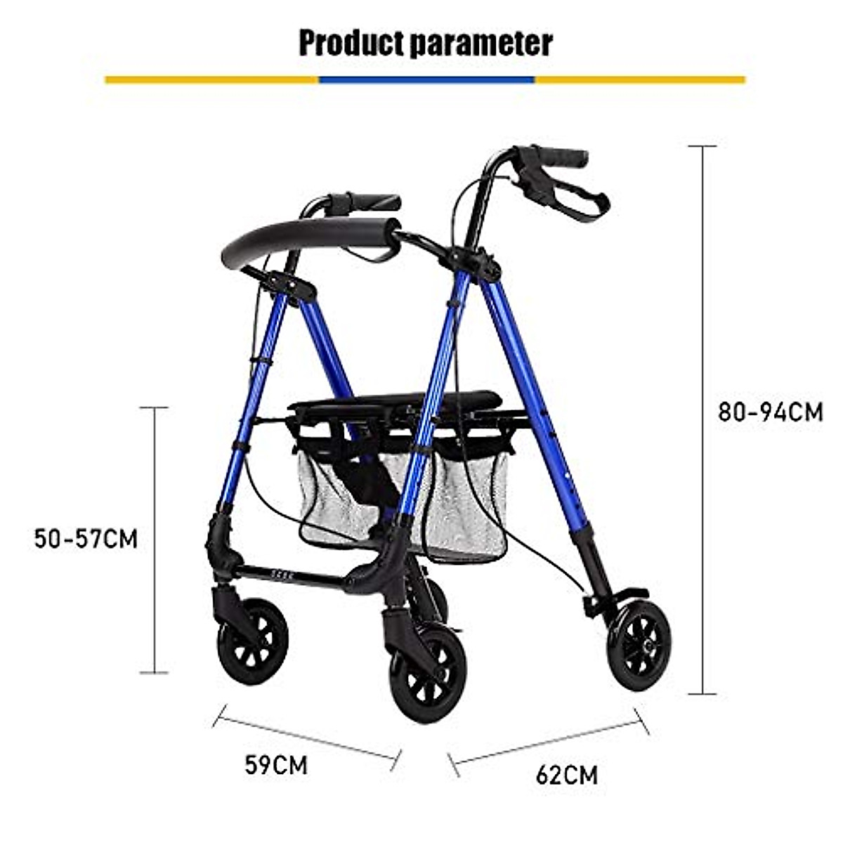 Forearm Rollator Walker - Stand Up Rolling Walker, Rollator Walker, Upright Rollator Walker, Stand Up Rollator Walker, Upright Walker, Upright Rollator Walker, Heavy Duty Upright ()Walker(Colour: Red)
