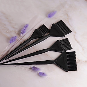 Vellen Hair Color Brush Set, 4 different sizes for smooth Application, Perfect for Hair coloring and Balayage, Reusable and Washable (Black)