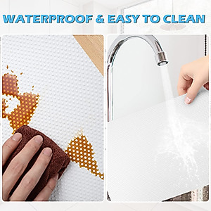 MooiFun Drawer Liners, Waterproof Shelf Liner, Anti-Slip Non-Adhesive BPA Free Kitchen Cupboard Cabinet Liner Refridge Fridge Mats Sink Protector Strong Durable for Home Office (12" x 60"/White)