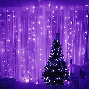 BOLWEO 10Ft 30 LED Purple Fairy Lights Battery Operated String Lights Starry for Bedroom Decor Diwali Halloween Christmas Lights Tree Wedding Party Decoration
