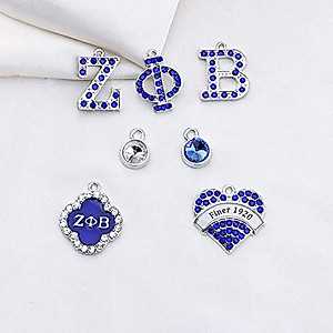 SEIRAA 7PCS Sorority Charms Finer Women Gift Collection for DIY Jewelry Making (DIY Charm)