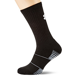 Under Armour Unisex UA Team Crew Socks LG Black