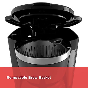 Nozaya 12-Cup Countertop Coffee Maker - Programmable Coffee Machines, Easy to Use & Clean(Black)