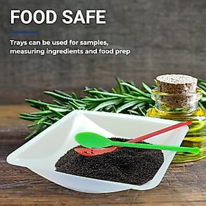 Weigh Boats Large - 125 Pack 330ml Plastic Disposable Trays for Scale, Square Weighing Dishes for Powder Weight, Epoxy, Food Sample Tray, Crafts - Pour Boat, Anti-Static Polystyrene Lab Dish Container