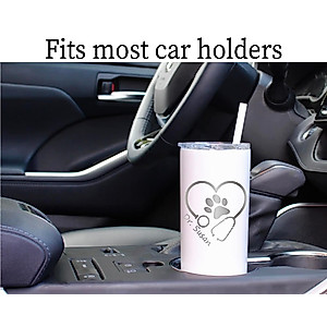 Personalized Veterinarian Laser Engraved 20 oz Tumbler with Straw, Vet Tech, Vet Gift, Vet Tech Gift, Vet Assistant