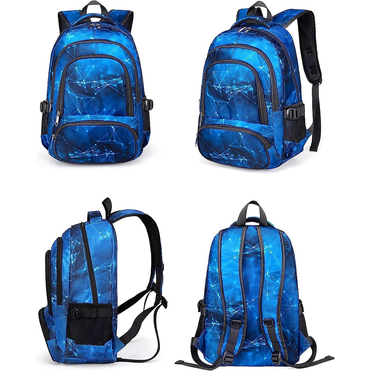 BLUEFAIRY Boys Backpack for Kids Elementary School Bags Kindergarten Middle School Bookbags Lightweight Durable Girls Gift (Stars,Blue)