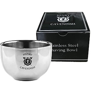 Henry Cavendish® Stainless Steel Shaving Soap Bowl. Enhance Your Shave with the Best Mug and buy yourself a Good Shaving Brush.