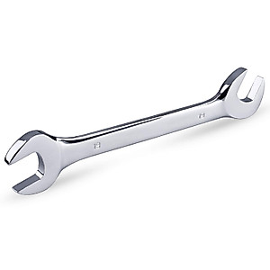 15-Piece Premium Angle Head Open End Wrench Set, Chrome Vanadium Steel, Mirror Chrome Finish | Include Metric Sizes 10, 11, 12, 13, 14, 15, 16, 17, 18, 19, 20, 21, 22, 23, 24mm with Storage Rack