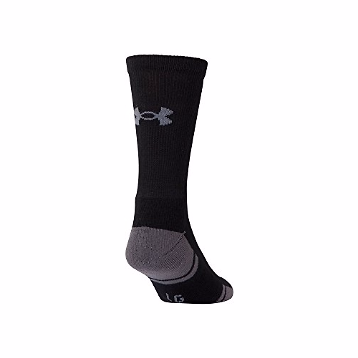 Under Armour Adult Resistor 3.0 Crew Socks, Multipairs , Black/Graphite (6-Pairs) , X-Large