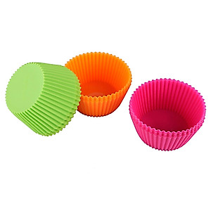 Webake Silicone Baking Cups 4.3 Inch Jumbo Reusable Cupcake Liners, Giant Cupcake Mold Non-stick Extra Large Muffin Pans Big Cupcake Holders (Pack of 12)