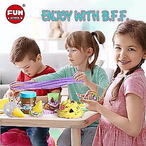 35.16 FL OZ Butter Slime Pack, FunKidz Fluffy Ice Cream Slime Kit for Girls 6-8 Premade 1040 ML Slime Toys Birthday Gifts Party Favor for Kids Age 6-12