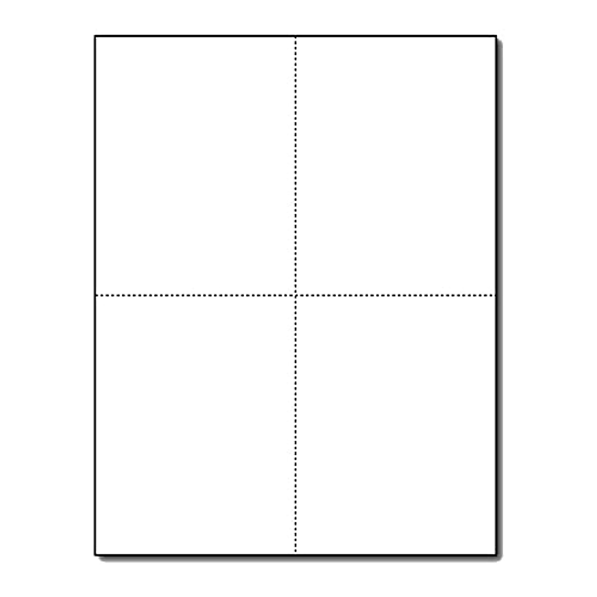 Heavyweight Blank Postcard Paper for Printing - 100 Sheets / 400 Postcards - White - Perforated 4 per Sheet - Thick 80lb Cover Cardstock - Inkjet/Laser Printable