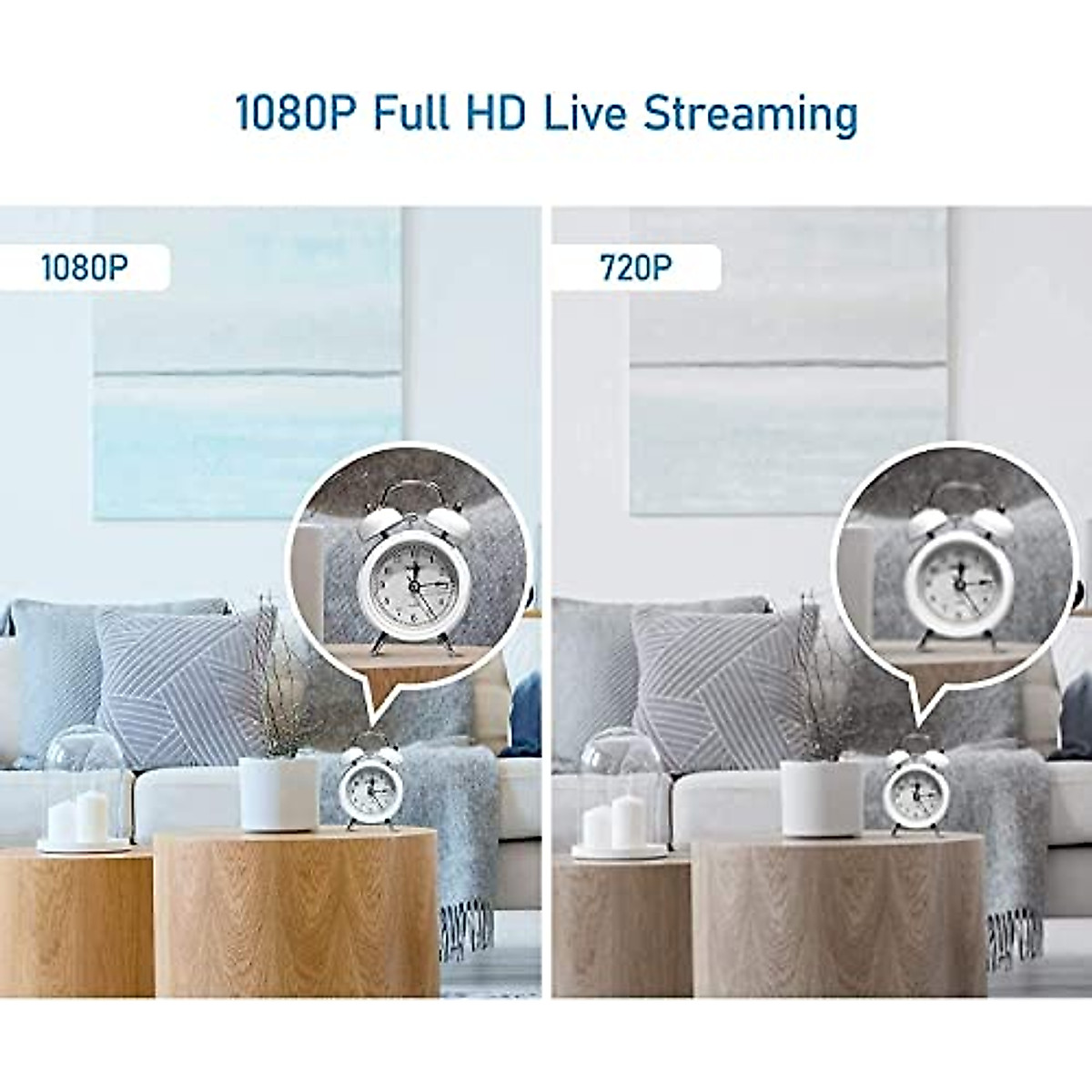 LaView Smart Indoor Security Camera for Home(2 Pack), 1080p HD Baby Monitor with Motion and Sound Detection,Two-Way Audio, Night Vision, US Cloud Server & SD Card Storage, Compatible with Alexa