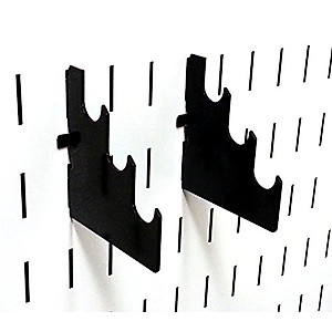Wall Control Pegboard Slotted Metal Pegboard Rod Bracket Pair Accessory Pack for Wall Control Pegboard and Slotted Tool Board – Black