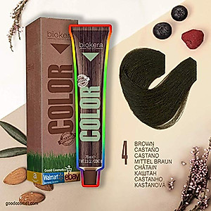 Natural Organic Hair Color Dye PERMANENT by Salerm Biokera (25 mins) 4: Brown