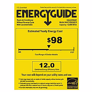 Koldfront WAC12003WCO 12000 BTU 115V Window Air Conditioner with Dehumidifier and Remote Control