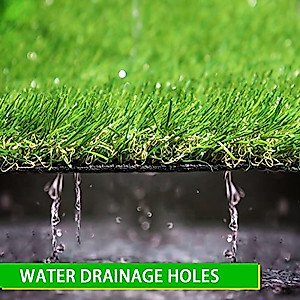 AYOHA 3 FT x 8 FT Artificial Grass, Realistic Fake Grass Deluxe Synthetic Turf Thick Lawn Pet Turf, Indoor/Outdoor Landscape, Easy to Clean with Drain Holes, Non-Toxic, High Density, 35mm