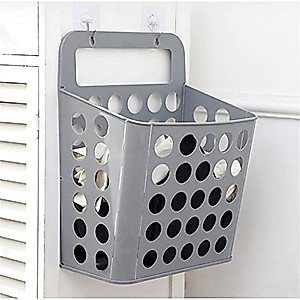 EEQEMG Laundry Storage Basket Punch- Free Foldable Wall Hanging Dirty Clothes Storage Basket Dirty Clothes Hamper Bathroom Supplies (Color : C, Size : One Size)