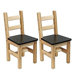CONSDAN Kids Chairs (2 Pack), USA Grown Solid Poplar Hardwood Children's Chairs for Arts, Crafts, Homework, Meals Time (Kids Chairs (2 Pack))