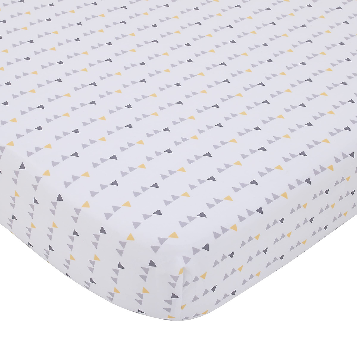 NoJo Little Love Grey and White Chevron 3 Piece Crib Bedding Set - Comforter, Fitted Crib Sheet and Dust Ruffle