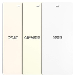 DALIX PVC Vertical Blind Replacement Slats Curved Smooth White 42.5 x 3.5 (10-Pack)