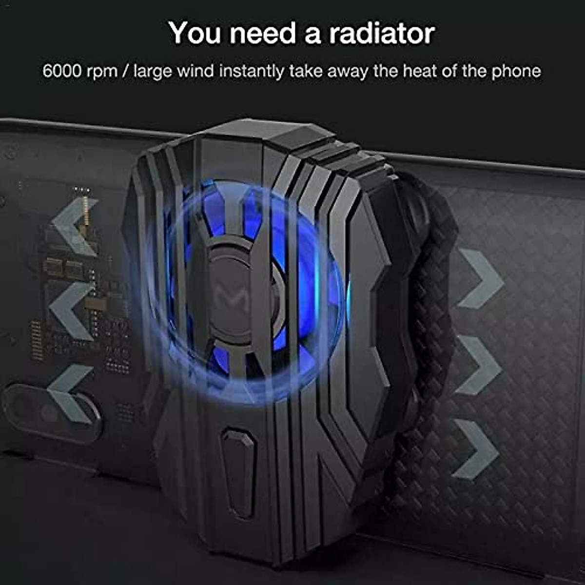 TJLSS Mobile Phone Radiator Gaming Universal Phone Cooler Portable Cooling Fan Holder Stand Fan Case Power Gamepad