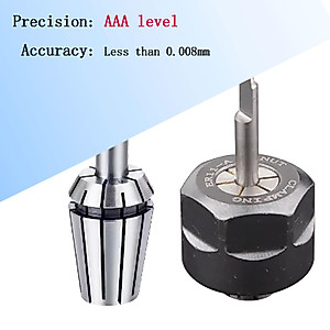 𝐋𝐮𝐨 𝐤𝐞 ER11 Spring Collet Nut Set - AAA Level High Precision ER11 1/4 Inch Collet Chuck + ER11 Clamping Nut for CNC Engraving Mechine/Lathe Milling Tool