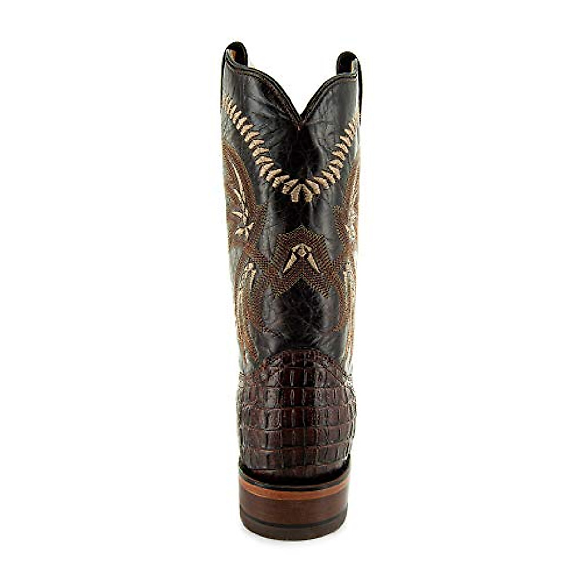 Soto Boots Men's Caiman Belly Print Cowboy Boots H4001 (Brown,11)