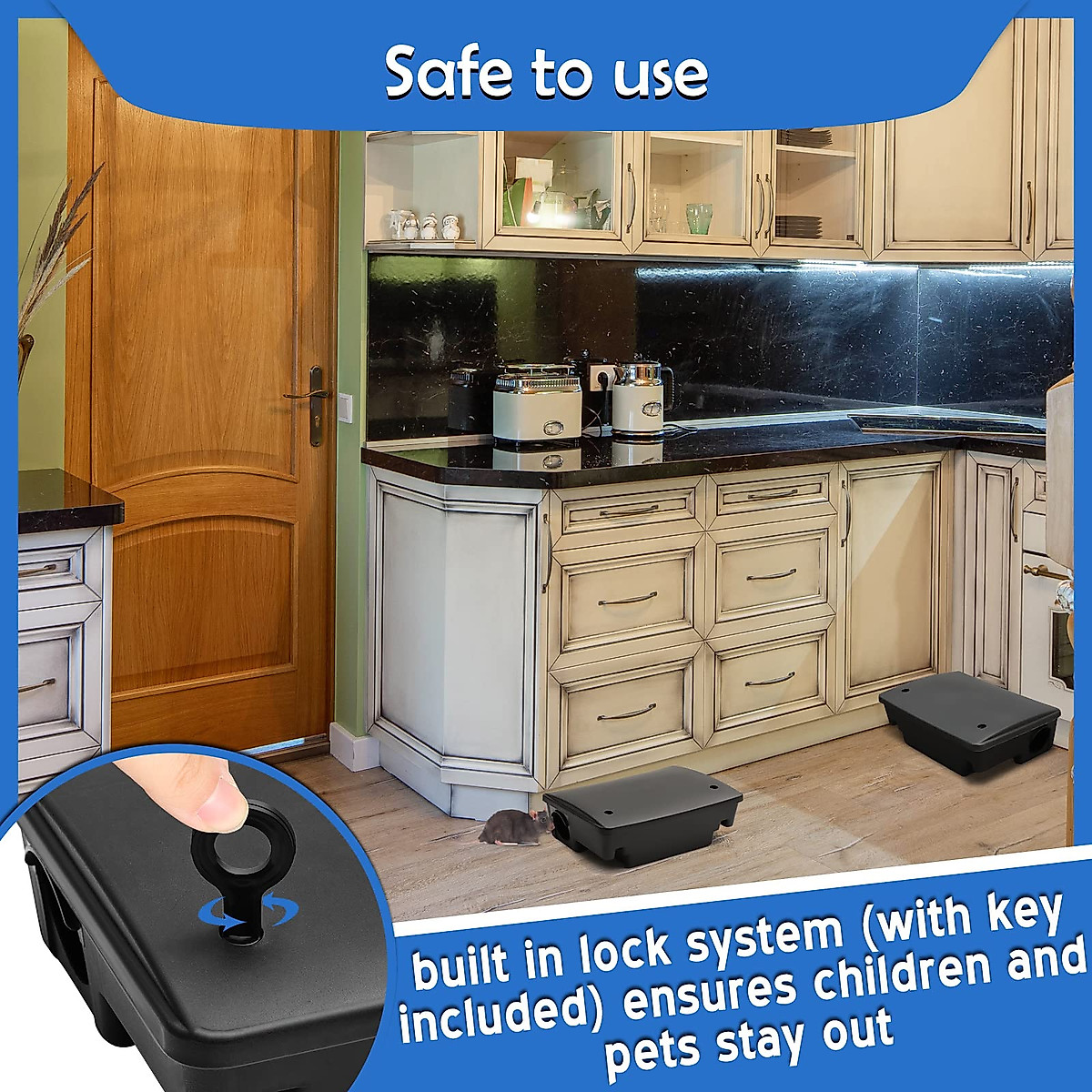 Qualirey Large Rat Bait Station with Key Rat Bait Station Traps ...