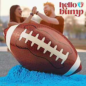 Gender Reveal Football Kit with Large 72-inch Balloons and Stickers - Football Ball Gender Reveal Games with Powder (Pink & Blue) - Baby Shower Party Supplies and Gender Reveal Ideas - 1 Full Kit