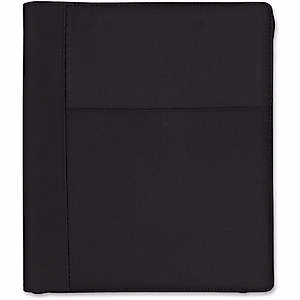 " Mead - Cambridge City Zipper Binder, Microfiber, 12.75"" x 11"", (Assorted Colors)", black