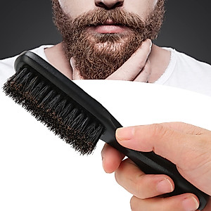 Beard Brush for Men, Mustache Brush, Mustache Comb, Beard Grooming Brush Beard Brush Hair Combs with Wooden Handle for Beards Moustaches Works with Beard Oil and Balm to Soften