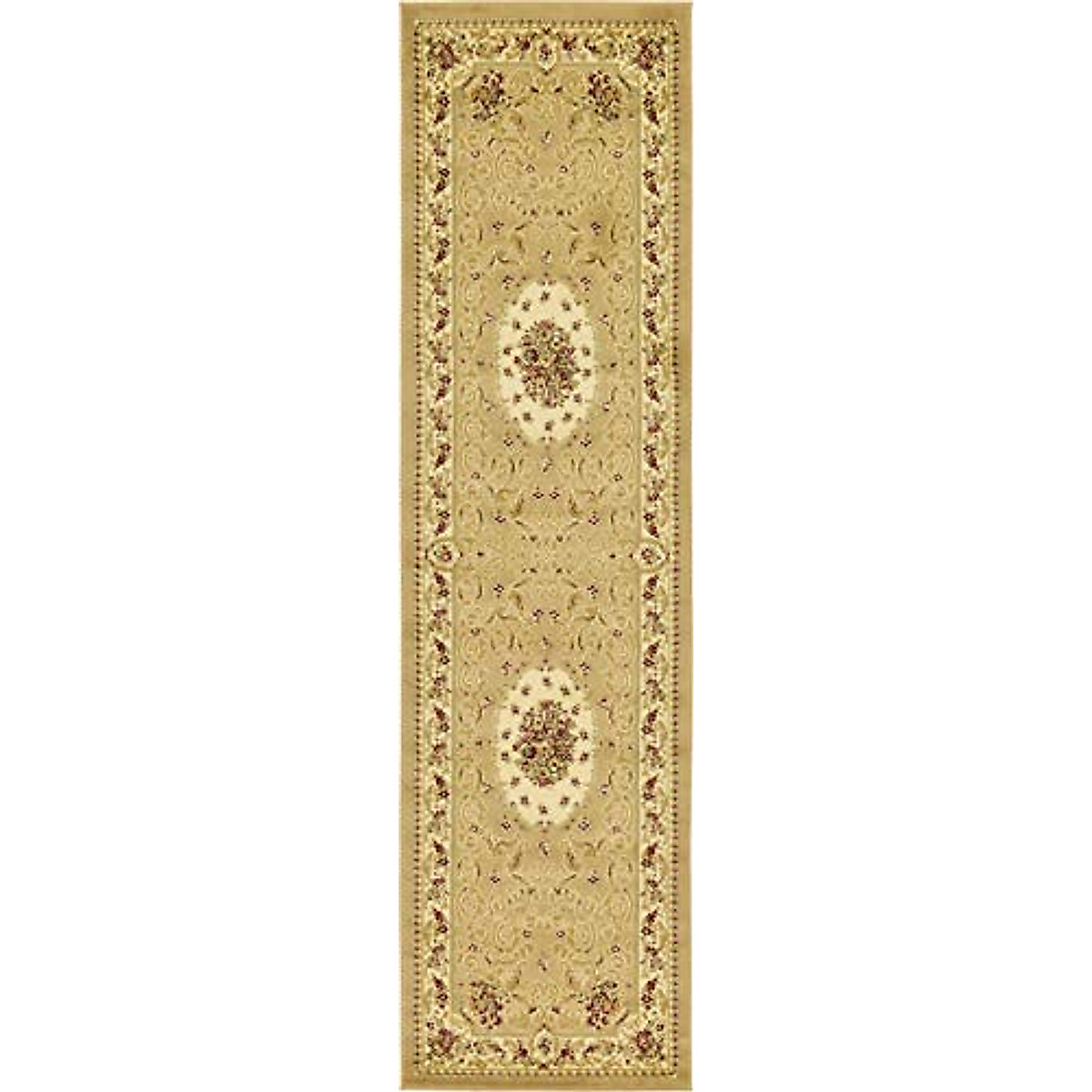 Unique Loom Versailles Collection Traditional Classic Medallion Motif Area Rug (2' 7 x 10' 0 Runner, Tan/ Ivory)