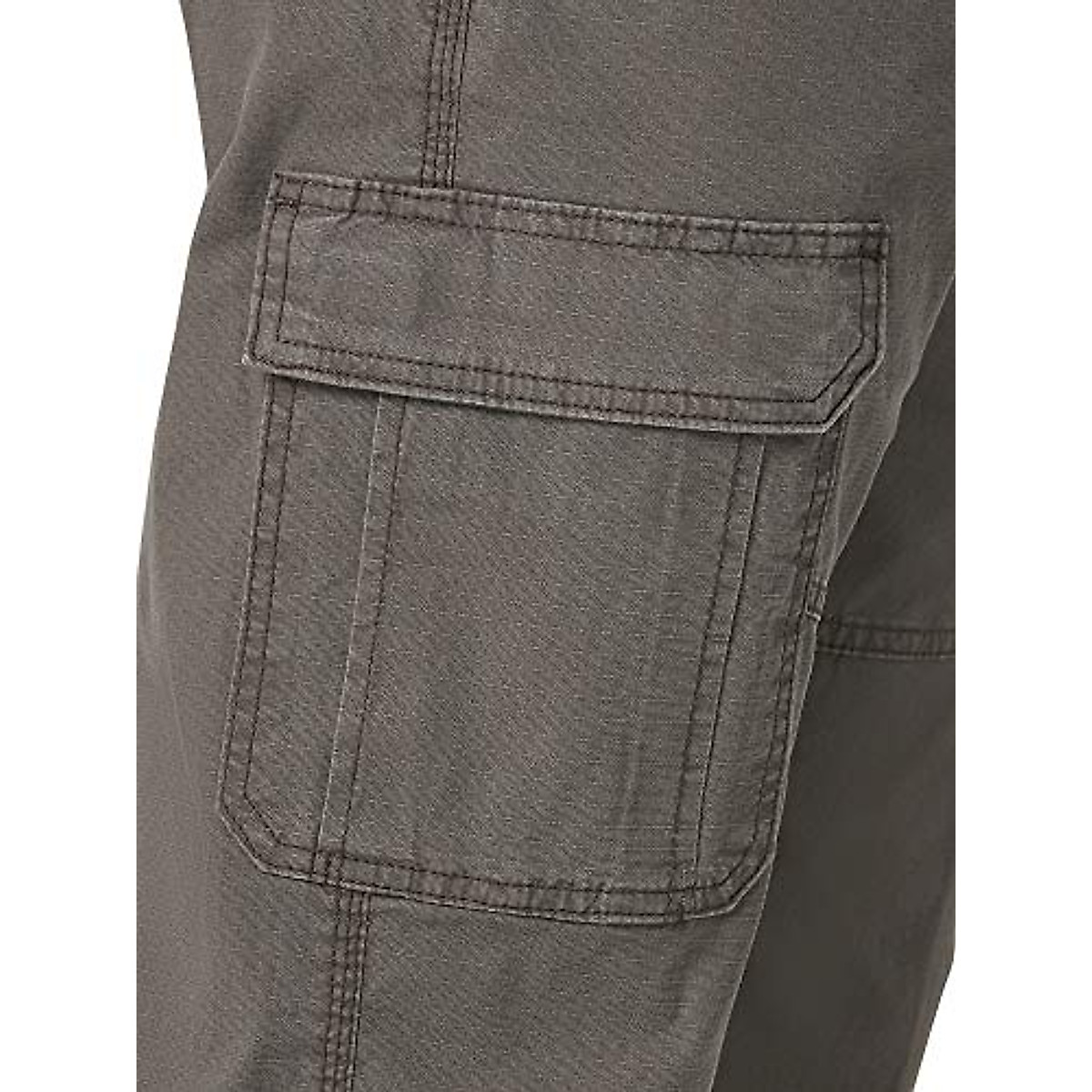 Wrangler Authentics Men's Relaxed Fit Stretch Cargo Pant, Olive Drab, 38W x 32L