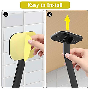 Dobango Folding Banana Hanger Hook Black 1 Pack, Self Adhesive Banana Holder Under Cabinet