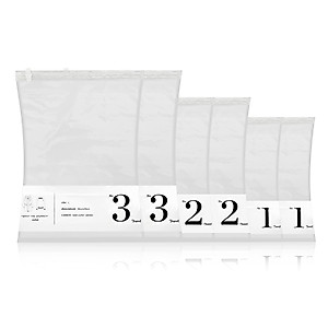 WisePoint 6 Pack Roll-up Compression Bags for Travel, Space Bags Vacuum Storage Bags Vacuum Sealed with Double Zipper, Vacuum Seal Bags for Clothing Travel Blankets (6)