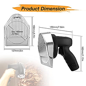 BriSunshine Cordless Electric Gyro Kebab Slicer,80W Portable Sliced Shawarma Cutter Doner Kebab Cutting Knife Machine,with Fast Charger and 2 Rechargeable Power,0.02-0.31" Thickness