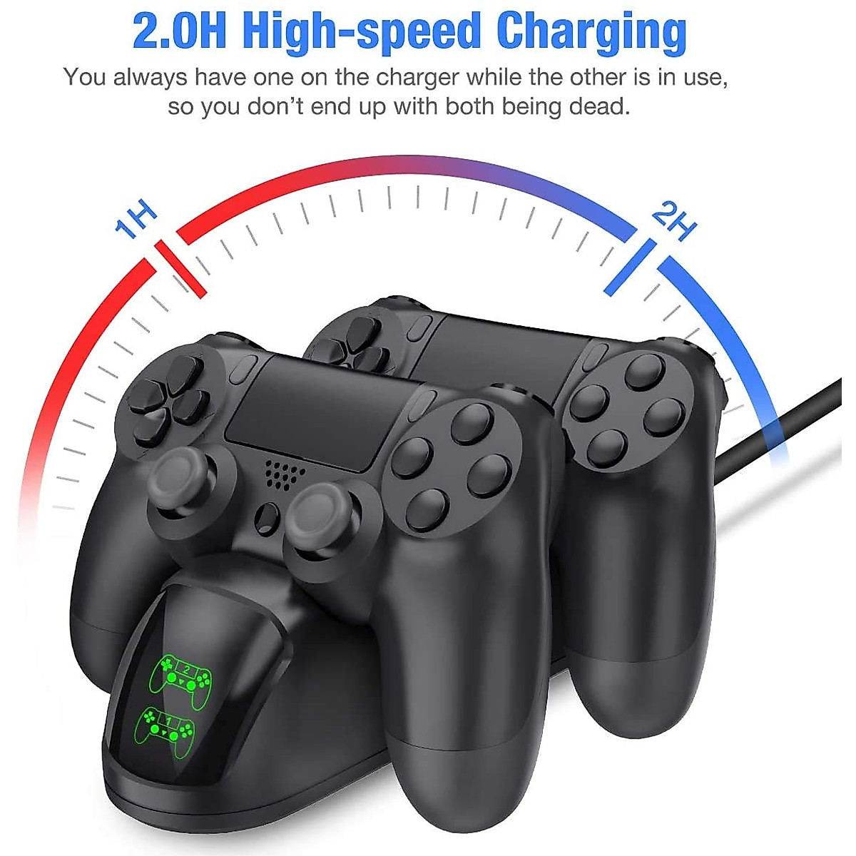 2020 Playstation 4 PS4 1TB Slim Gaming Console with AlleyFlex Sports Fast Charging Station Dock