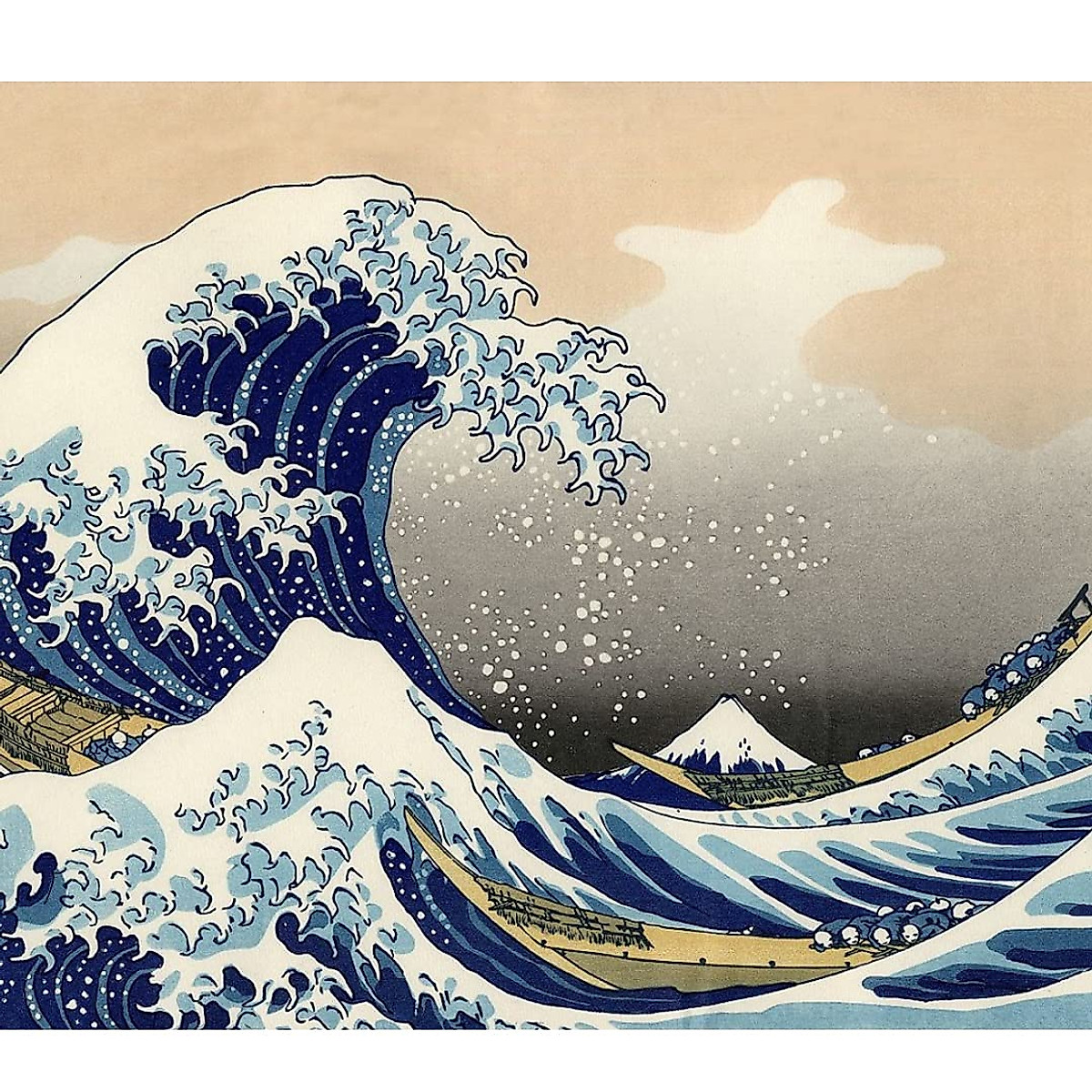 Nawrap Printed Dishcloth, Made in Japan, The Great Waves by Hokusai